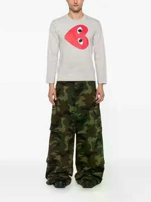 Play Comme Des Garcon Side Heart-print T-shirt