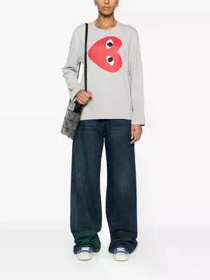 Play Comme Des Garcon Side Heart-print T-shirt