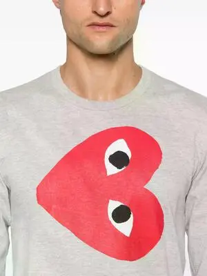 Play Comme Des Garcon Side Heart-print T-shirt