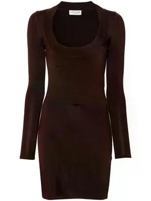 Saint Laurent Scoop Neck Cocktail Dresses