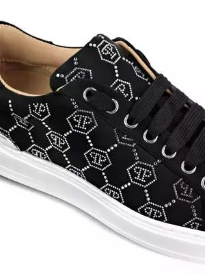Philipp Plein Rhinestone-embellished Satin Sneakers