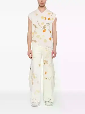 FENG CHEN WANG Graphic-print Knitted Vest