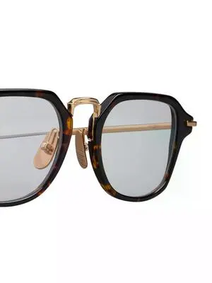 Thom Browne Tortoiseshell Rectangle-frame Glasses