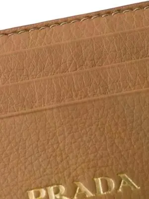 Prada Logo-stamp Leather Cardholder