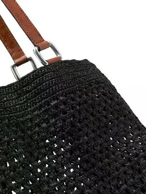 IBELIV Irina Raffia Tote Bag - Black