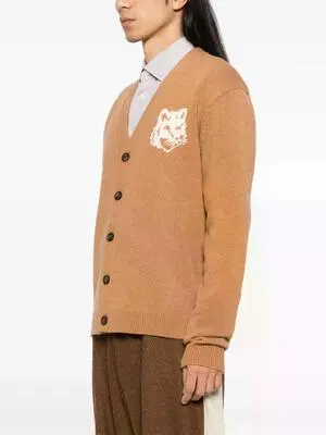Maison Kitsuné Fox Head Intarsia Cardigan