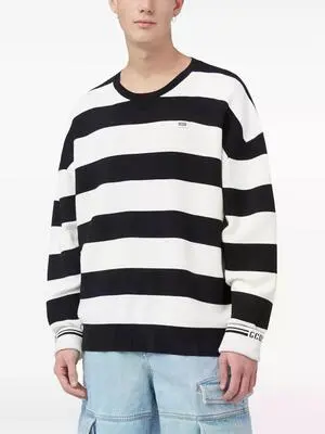 Gcds Striped Logo-appliqué Sweatshirt