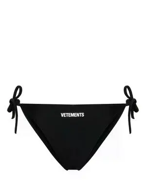 Vetements Logo-print Bikini Bottom - Black