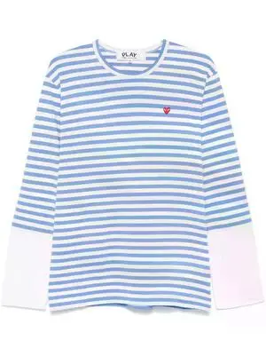Play Comme Des Garcon Mini Heart-patch T-shirt