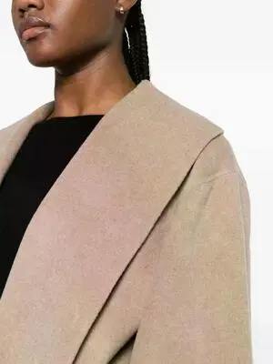 BY MALENE BIRGER Trullem Belted Wool Coat - Neutrals