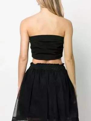 Philosophy Di Lorenzo Serafini Buttoned Draped Crop Top