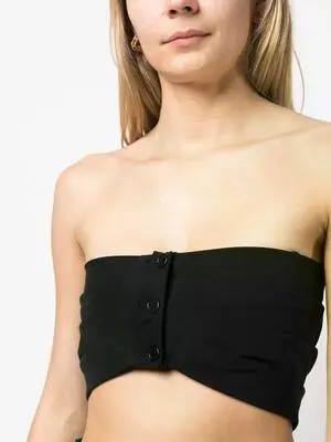 Philosophy Di Lorenzo Serafini Buttoned Draped Crop Top