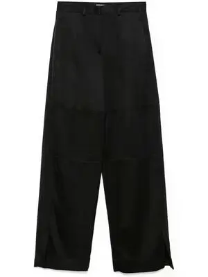 JIL SANDER Silk Twill Trousers - Black