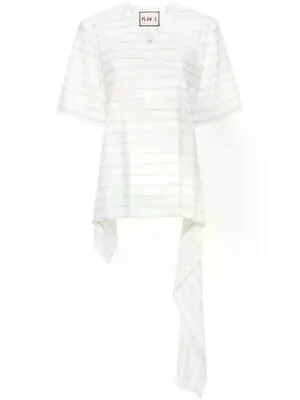 Plan C Striped Poplin Shirt