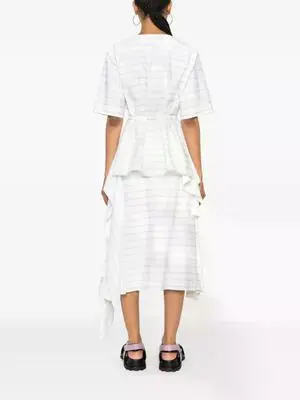 Plan C Striped Poplin Shirt