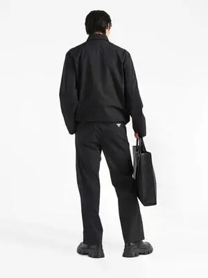 Prada Triangle Logo Straight-leg Trousers