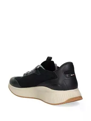 BOSS Logo-print Knitted Sneakers - Black