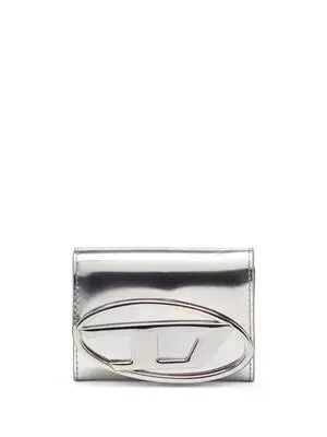 DIESEL® 1dr Metallic-effect Cardholder - Silver