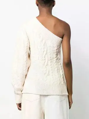 Isabel Marant Blaine One-shoulder Cable Knit Sweater