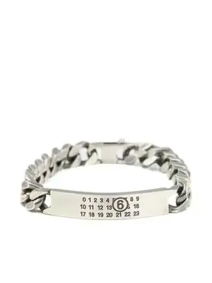 MAISON MARGIELA Engraved Logo Chain Bracelet - Silver