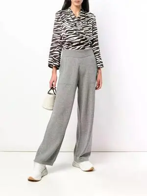 BARRIE Flared Knitted Trousers