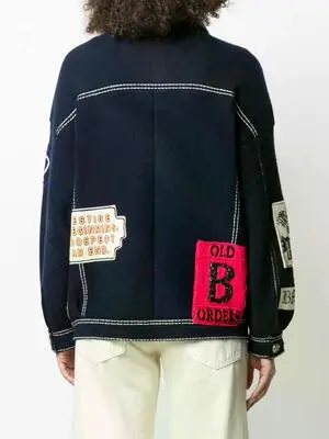 BARRIE Patched Knitted Jacket