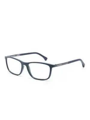 Emporio Armani Rectangle-frame Glasses - Blue