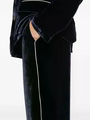 PIERRE-LOUIS MASCIA Navy Velvet Trousers