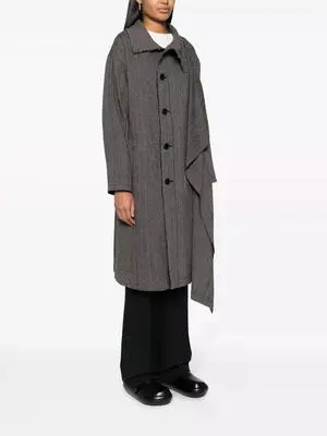 Y’s Herringbone Asymmetric Coat