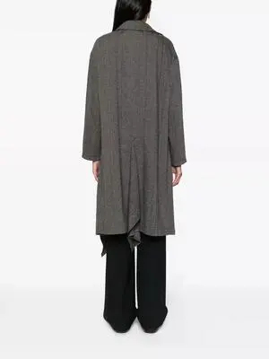 Y’s Herringbone Asymmetric Coat
