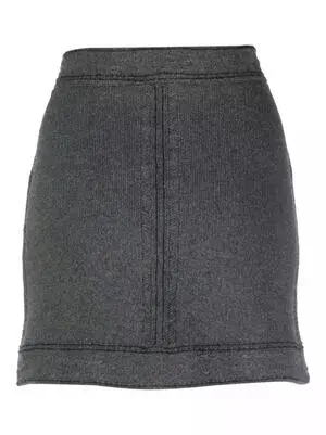 BARRIE Contrast-stitch Mini Skirt