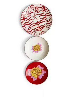LISA CORTI Indian Tiger Table Plates - Red
