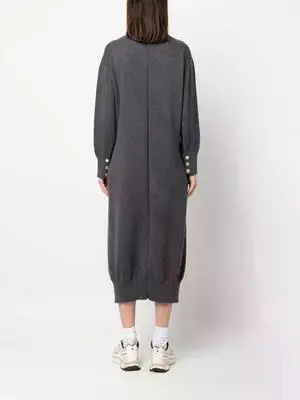 BARRIE Iconic Knit Midi Dress - Grey