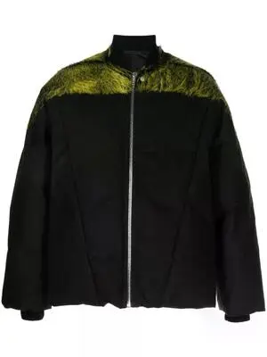 Rick Owens Brushed-effect Panelled Padded Jacket