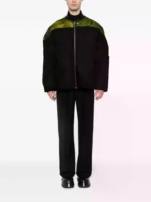 Rick Owens Brushed-effect Panelled Padded Jacket