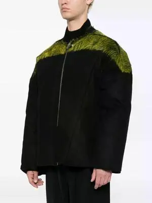 Rick Owens Brushed-effect Panelled Padded Jacket