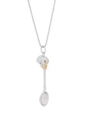 TRUE ROCKS Skull High Bump Necklace - Silver