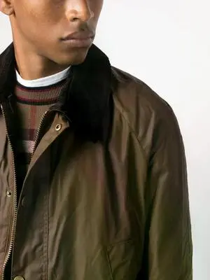 Barbour Ashby Press-stud Wax Jacket - Brown