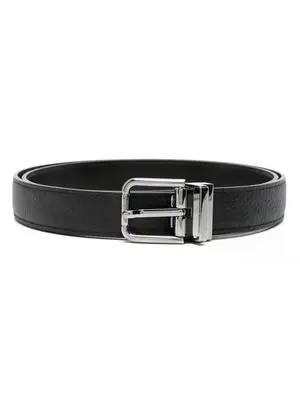 Dolce & Gabbana Logo-embossed Buckle Belt - Black