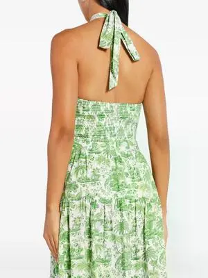 Staud Kai Botanical-print Halterneck Top