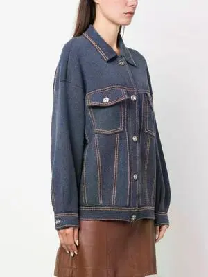 BARRIE Contrast-stitching Denim-effect Jacket
