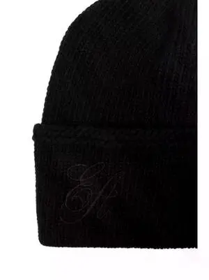 Emporio Armani Embroidered-logo Wool Beanie
