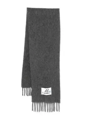 Marni Logo-patch Scarf - Grey