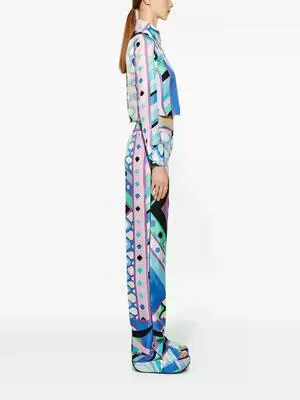 Emilio Pucci Vivara-print Silk Trousers