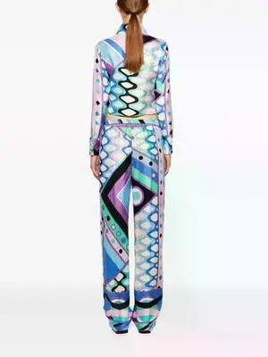 Emilio Pucci Vivara-print Silk Trousers