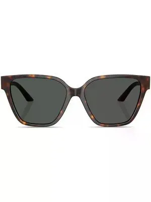 Versace Greca Strass Butterfly-frame Sunglasses - Brown