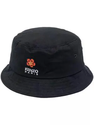 Kenzo Embroidered Logo Bucket Hat - Black