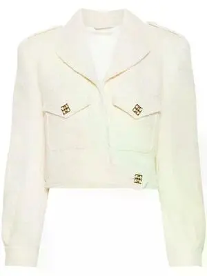 Givenchy Cropped Tweed Jacket - Neutrals