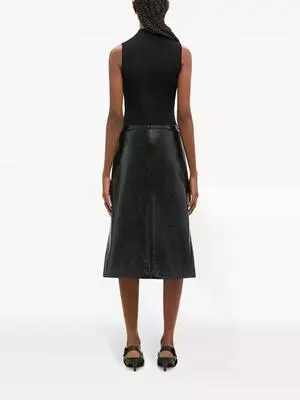 COURREGES Contrast Frame Ribbed Tank Top