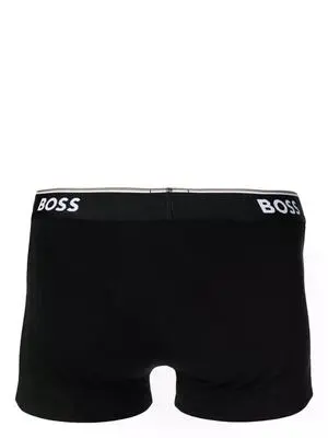 BOSS Pack-of-three Logo-waistband Boxer Briefs - Black